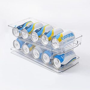 OnDisplay FIFO Refrigerator Soda/Beer Can Organizer - Stores 12 Cans in Fridge w/Auto Feed