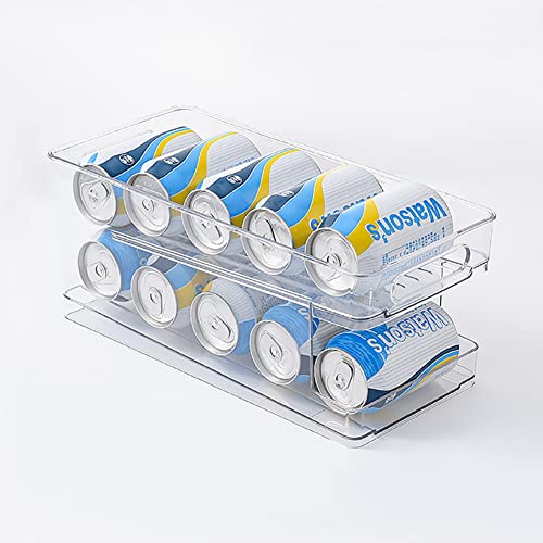 OnDisplay FIFO Refrigerator Soda/Beer Can Organizer - Stores 12 Cans in Fridge w/Auto Feed