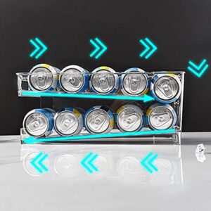 OnDisplay FIFO Refrigerator Soda/Beer Can Organizer - Stores 12 Cans in Fridge w/Auto Feed