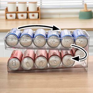 OnDisplay FIFO Refrigerator Soda/Beer Can Organizer - Stores 12 Cans in Fridge w/Auto Feed