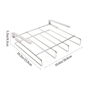 Anneome Hanging Cleaning Rack Over Stand Kitchen Holder Organizer Door The Racks Cabinet Metal Bakeware Pot for Mount Supplies Chopping Under Lid Board Cutting Silver Wall Shelf