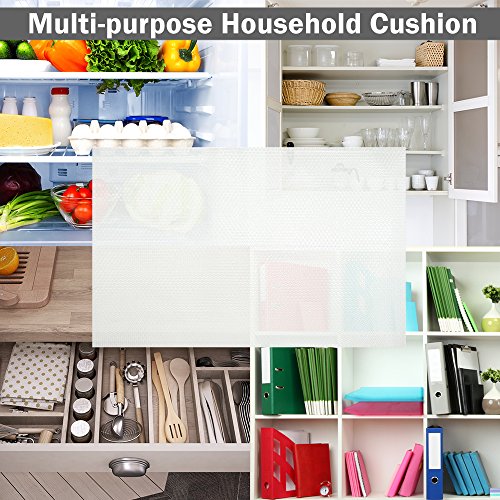 3 Rolls Cabinet Mat Drawer Liner Refrigerator Mat Pad For Kitchen Home, 17.7 x 59 Inch Transparent