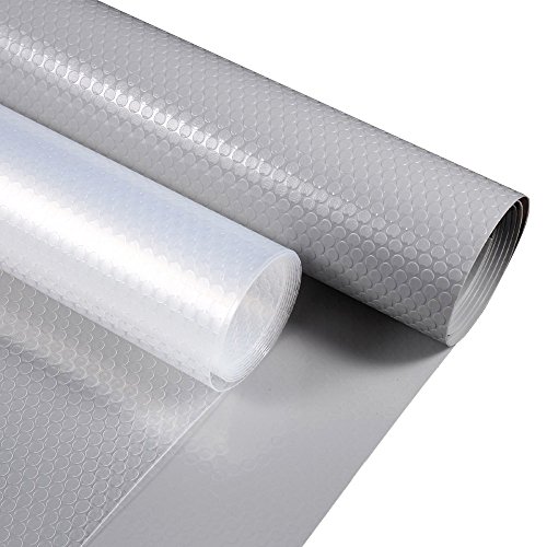 3 Rolls Cabinet Mat Drawer Liner Refrigerator Mat Pad For Kitchen Home, 17.7 x 59 Inch Transparent