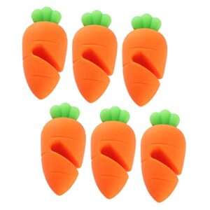 NOLITOY 12 pcs Pan Helpers Spill-proof Spill Stove Holder Cartoon Lid Easter for Pot Cooking Saucepan Keep Stand Supplies Spoon Party Restaurant Silicone Over Lifts Lifter Carrot