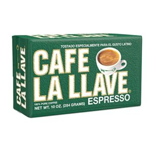 cafe la llave espresso dark roast coffee, 10 ounce