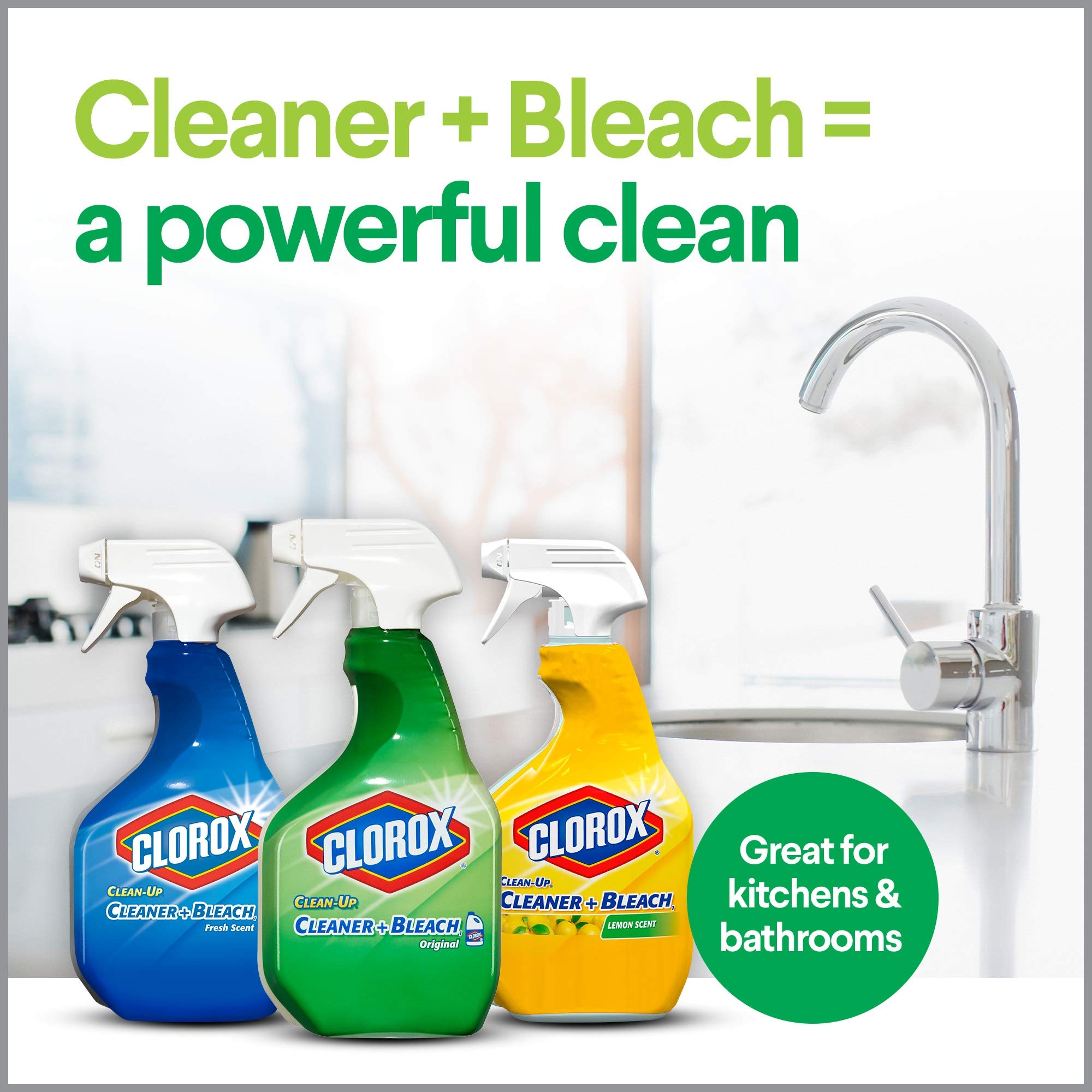 Clorox Clean-Up All Purpose Cleaner with Bleach, Spray Bottle, Multi, Original, 32 Fl Oz