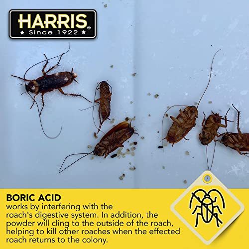 HARRIS Boric Acid Roach and Silverfish Killer Powder w/Lure (16oz)