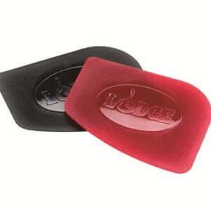 Lodge SCRAPERPK Durable Pan Scrapers, Red and Black, 2-Pack