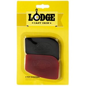 Lodge SCRAPERPK Durable Pan Scrapers, Red and Black, 2-Pack