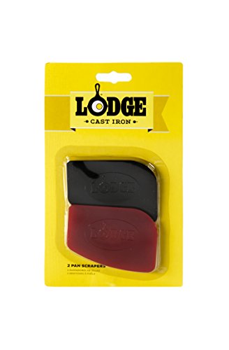 Lodge SCRAPERPK Durable Pan Scrapers, Red and Black, 2-Pack