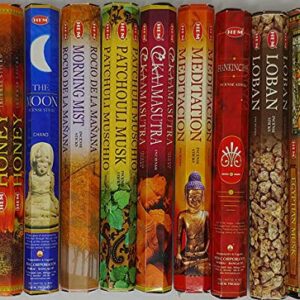 Hem Incense -12 Box Best Variety Pack 20 Sticks Each - 240 Sticks - 240g - 45+min Burn…