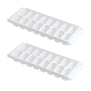 Kitch Ice Tray Easy Release White Ice Cube Trays, 16 Cube (Pack of 2) (2867-WHT-2)