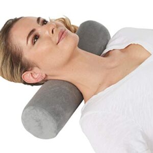 AllSett Health Cervical Neck Roll Memory Foam Pillow, Bolster Pillow, Round Neck Pillows Support for Sleeping | Bolster Pillow for Bed, Legs, Back and Yoga