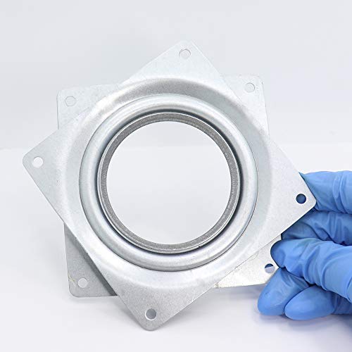 2 Pack 4 Inch Lazy Susan Turntable Bearings Kits ，Rotating Bearing Plate, Spinner Replacement Part, 5/16" Thick for for Display Racks, TV cabinets, Rotating Furniture.