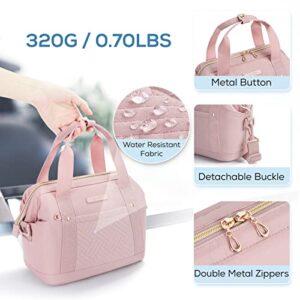 TOURIT Lunch Bag Women Insulated Lunch Box Durable Lunch Tote Bag Lunch Cooler Bag for Women Work, School, Picnic, Pink