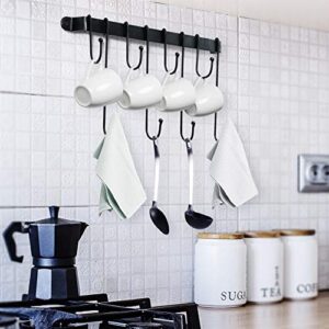 Qiang Ni Coffee Mug Holder - Wall-Mounted Cup Rack Hanger with Organizer Your Coffee Bar