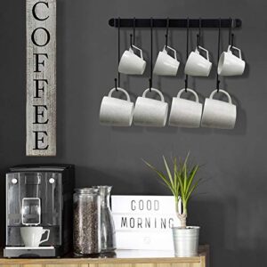 Qiang Ni Coffee Mug Holder - Wall-Mounted Cup Rack Hanger with Organizer Your Coffee Bar