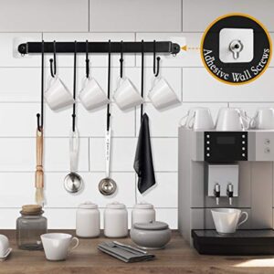 Qiang Ni Coffee Mug Holder - Wall-Mounted Cup Rack Hanger with Organizer Your Coffee Bar