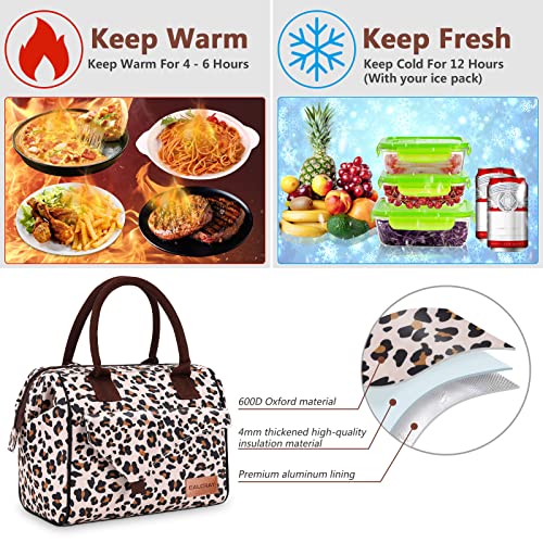 BALORAY lunch bag for women Insulated Lunch Bag Lunch Box Leakproof Reusable Cooler Cooling Tote with with Adjustable Shoulder Strap for Adult Outdoor Work