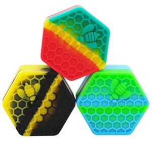 vitakiwi 26ml wax hexagon silicone container non-stick honeybee jars (3)