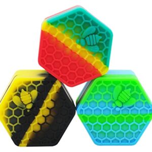 Vitakiwi 26ml Wax Hexagon Silicone Container Non-stick Honeybee Jars (3)