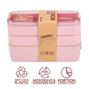 TARLINI Bento Box Lunch Containers- Portable Microwave Japanese Bento Box, Meal Prep Containers For Healthy Food | Tupperware Lunch Box For Adults, Kids, Women, Microwaveable Bowl Plastic Container