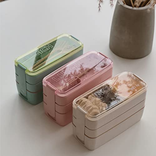 TARLINI Bento Box Lunch Containers- Portable Microwave Japanese Bento Box, Meal Prep Containers For Healthy Food | Tupperware Lunch Box For Adults, Kids, Women, Microwaveable Bowl Plastic Container