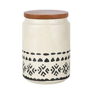 kopmath ceramic kitchen canister, airtight coffee canister, 29 fl oz (850 ml), starry-sky bohemian style, sturdy & dishwasher safe, food storage jar for coffee ground sugar tea spice nut candy 1pc