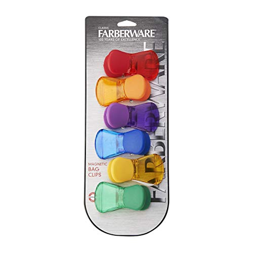 Farberware Classic Wide Bag Clips, 6 CT, Colors may vary