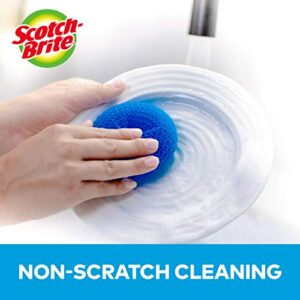 Scotch-Brite Non-Scratch Plastic Scrubbing Pads, Cleans Dishes Without Scratching, 3 Scrubbing Pads