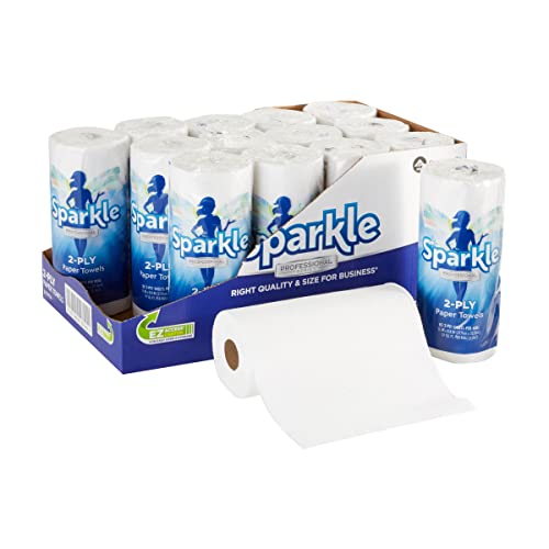 Sparkle 2-Ply Perforated Roll Paper Towels by GP PRO (Georgia-Pacific), White, 2717714, 85 Sheets Per Roll, 15 Rolls Per Case