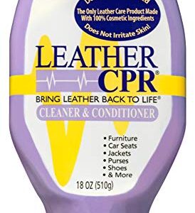 Leather CPR Cleaner & Conditioner 18oz - Best Leather Cleaner & Conditioner. Cleans, Conditions, Restores & Protects Leather Furniture, Handbags, Car Seats, Jackets, Boots, Shoes, Saddles, Tack & More