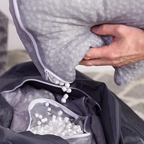 Posh Creations Filling Bean Bag Refill, 100 L, White with EZ-Pour Zipper Spout