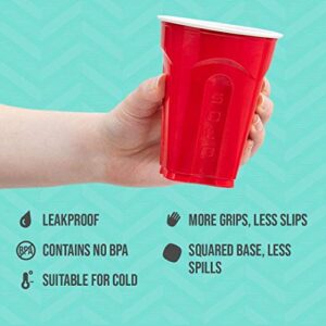 SOLO Cup Company Red Squared Plastic Party, 18 Ounce, 200 Count