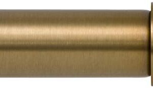 Ivilon Drapery Window Curtain Rod - End Cap Style Design 1 Inch Pole. 48 to 86 Inch Color Warm Gold