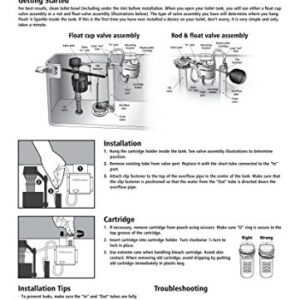 Fluidmaster 8300 Flush 'n Sparkle Automatic Toilet Bowl Cleaning System with Bleach Cartridge