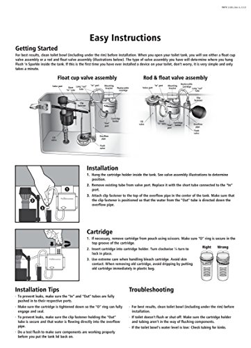 Fluidmaster 8300 Flush 'n Sparkle Automatic Toilet Bowl Cleaning System with Bleach Cartridge