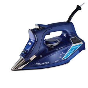 rowenta dw9280 digital display steam iron for clothes, 1800w, stainless steel soleplate, 400 steam holes, vertical steaming, variable steam control, auto off