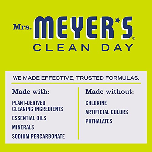 Mrs. Meyer's Multi-Surface Scrub, Non-Scratch Powder Cleaner, Removes Grime on Kitchen and Bathroom Surfaces, Lemon Verbena, 11 oz