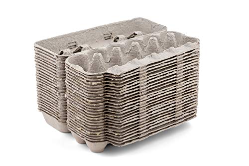 Blank Natural Pulp Egg Cartons Holds Up to Twelve Eggs - 1 Dozen - Strong Sturdy Egg Crate Carboard Material Perfect For Storing Extra Eggs (25 Pieces) by MT Products - Made in The USA