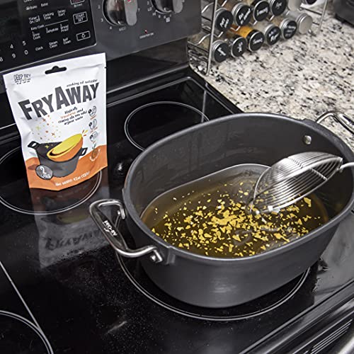 FryAway Deep Fry Waste Cooking Oil Solidifier Powder, 100% Plant-Based Cooking Oil Disposal, Solidifies Up to 8 Cups of Oil per use, (2ct per Package, 16 Cups/4 Liters)