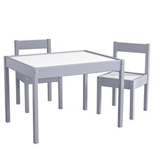 Baby Relax DA7501G Hunter 3 Piece Kiddy Table and Chair Set, Gray