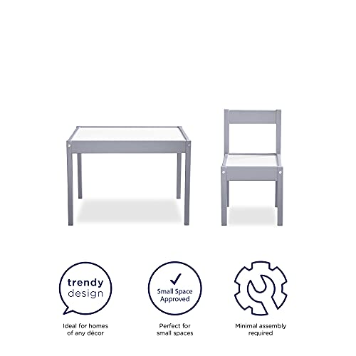 Baby Relax DA7501G Hunter 3 Piece Kiddy Table and Chair Set, Gray