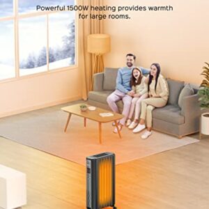 Dreo Radiator Heater, Upgrade 1500W Electric Portable Space Oil Filled Heater with Remote Control, 4 Modes, Overheat & Tip-Over Protection, 24h Timer, Digital Thermostat, Quiet, Indoor