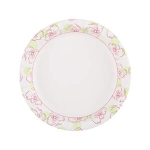 Glad Disposable Paper Plates for All Occasions | Round Soak Proof, Cut Proof, Microwaveable Heavy Duty Disposable Plates | 8.5" Diameter, 50 Count Bulk Paper Plates, Pink Flower Print