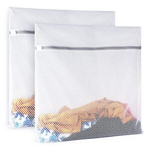 2 pack mesh laundry bag-2 xxl oversize delicates laundry bag-extra large durable laundry wash bag with new honeycomb mesh-big clothes,household,bed sheet,stuffed toys,lingerie net bags for laundry