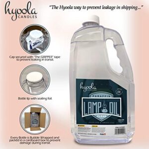 Hyoola Liquid Paraffin Lamp Oil - Clear Smokeless, Odorless, Ultra Clean Burning Fuel for Indoor and Outdoor Use - 1 Gallon