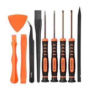 cleaning repair tool kit for ps4 ps5, teckman tr9 torx security screwdriver with ph00 ph0 ph1 phillips screwdriver set for sony playstation 4,5 main,controller tear down and dust removal