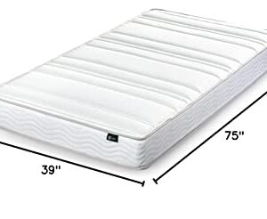 Zinus 6 Inch Foam and Spring Twin Mattress 2 Piece Set for Bunk Beds / Mattress-in-a-Box