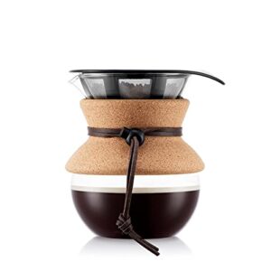 bodum pour over coffee maker, 17 ounce, .5 liter, cork band